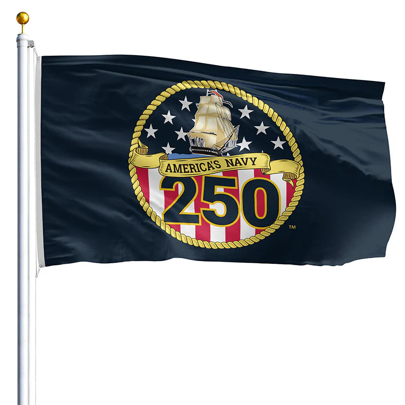 Navy 250th Anniversary Flag – Flagpole Gear